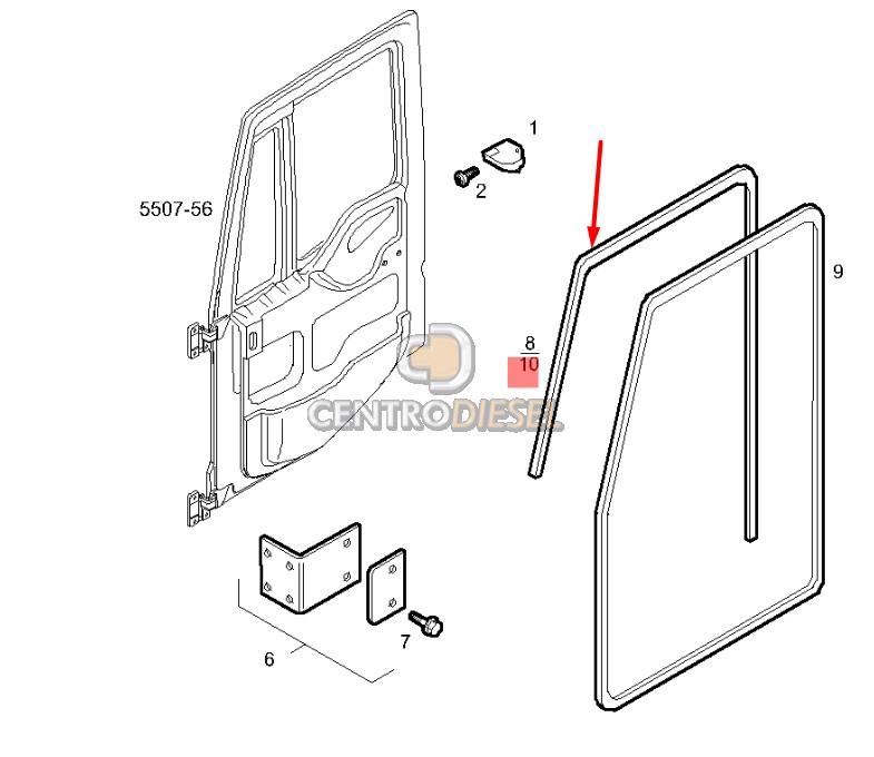 BURLETE PUERTA (EXTERNO) IVECO STRALIS/CURSOR - 504109834 500382455 ...